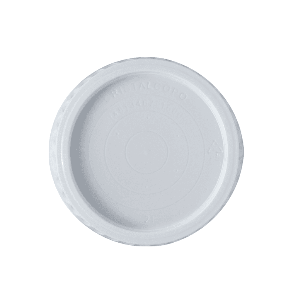 Tampa Branca para Pote 100ml e copos 150/180/200ml Cristalcopo com 2.000 unidades